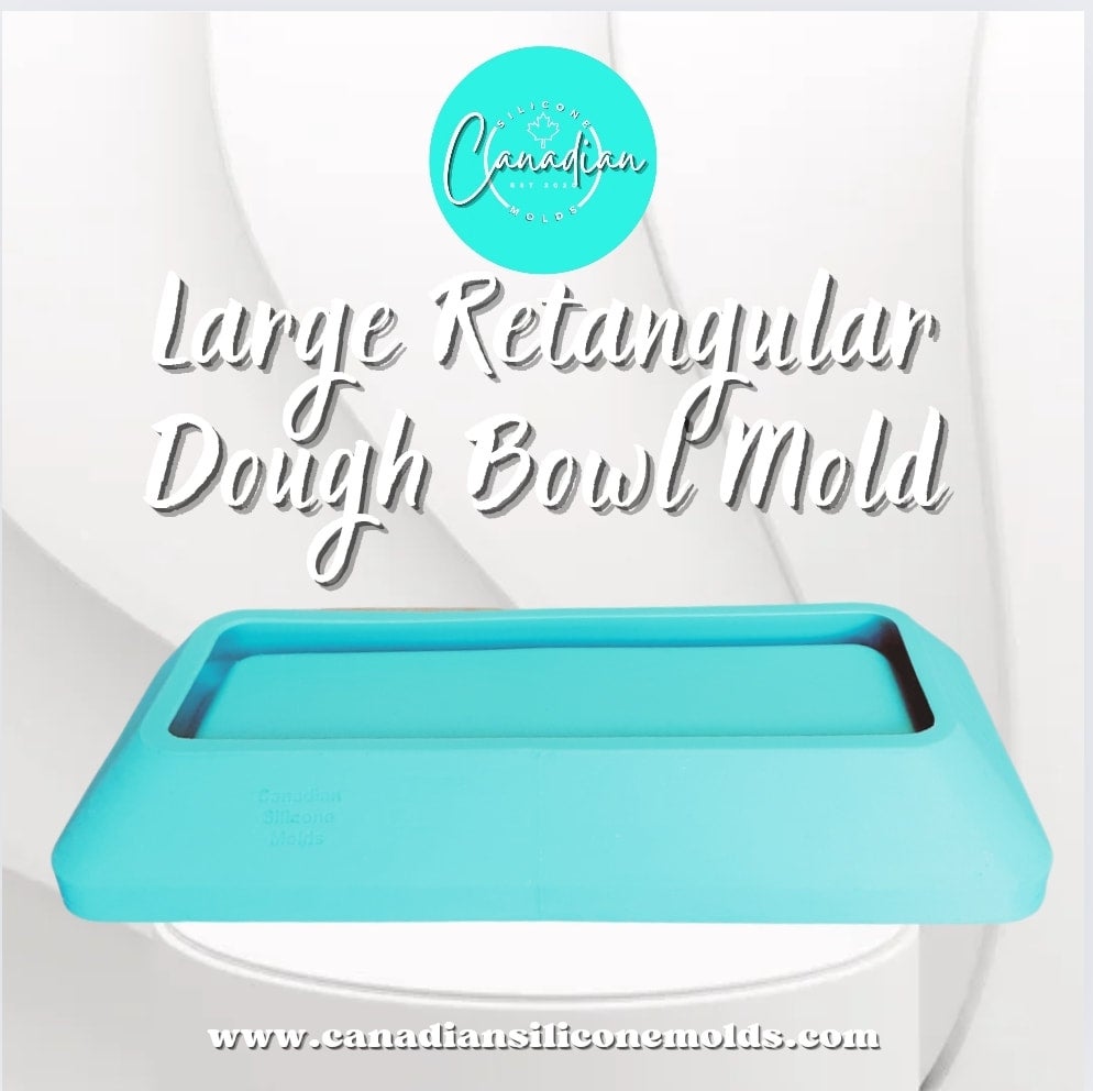 Large Rectangular Dough Bowl Mold | Canadian Silicone Molds
