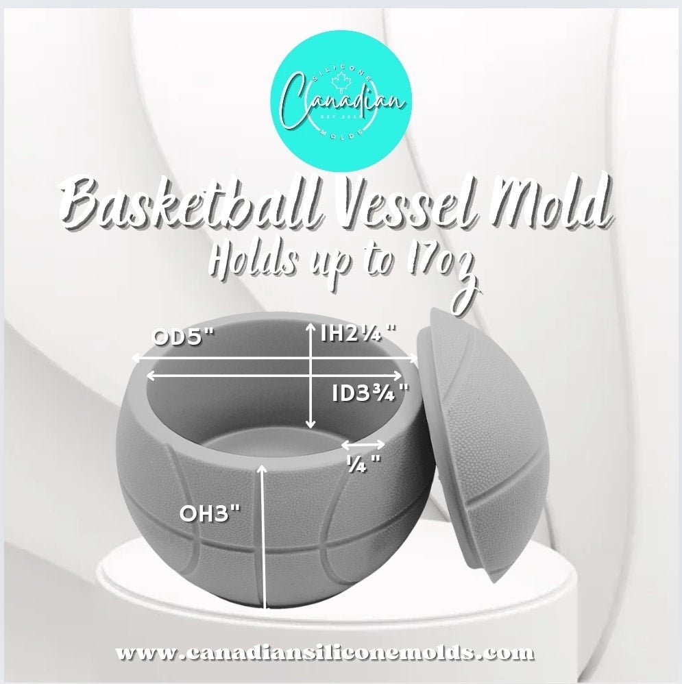 Basketball Vessel & Lid Mold | Canadian Silicone Molds