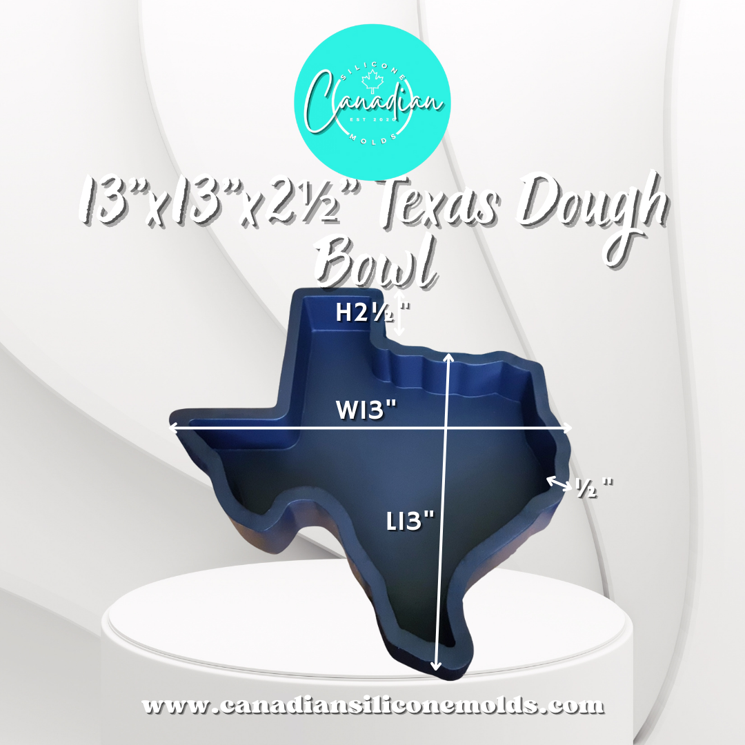 13" Texas State Dough Bowl Mold | Canadian Silicone Molds
