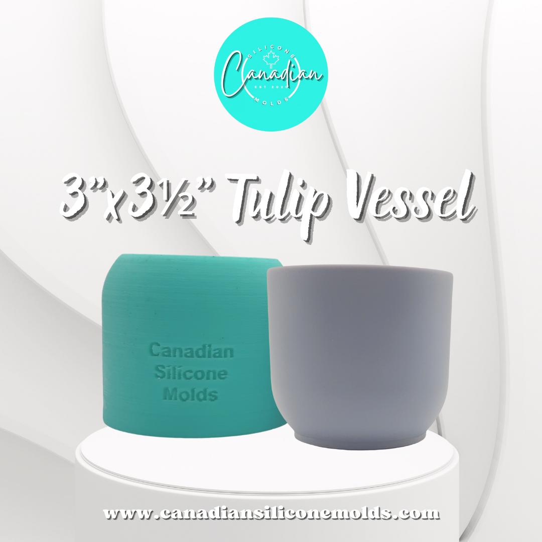 3" Tulip Vessel Mold | Premium Silicone Molds form