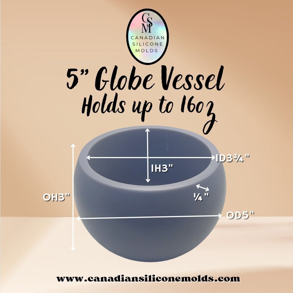 5" Globe Vessel Mold | Canadian Silicone Molds
