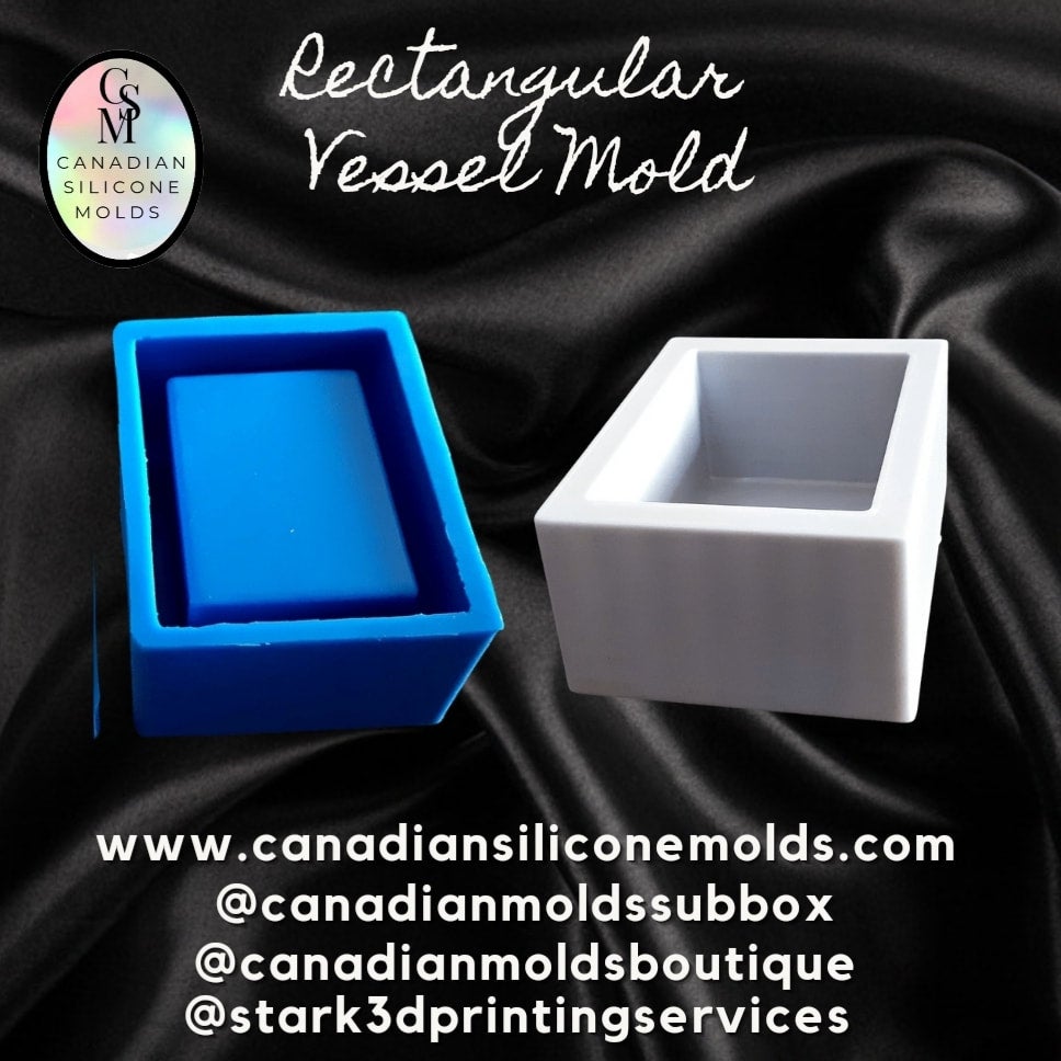 Rectangular Box Vessel Mold | Canadian Silicone Molds
